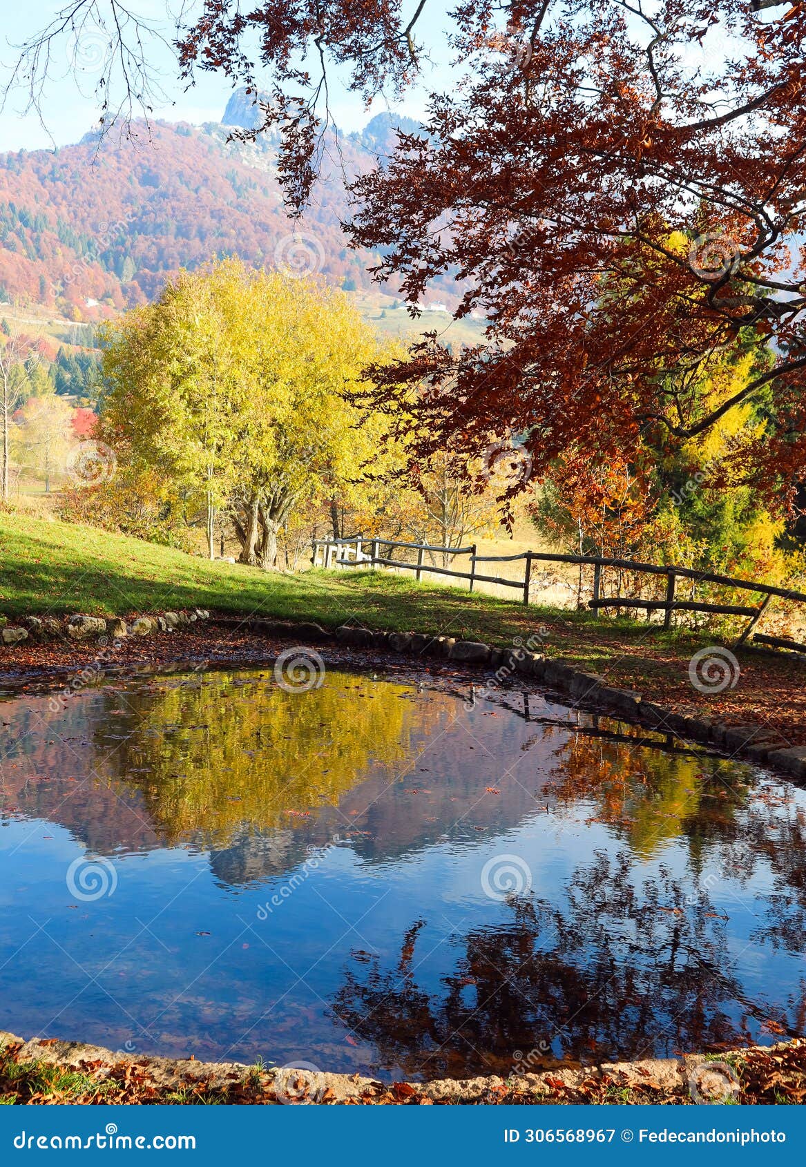 Alpine Lake with Reflections of the Mountains on the Water Stock Image ...