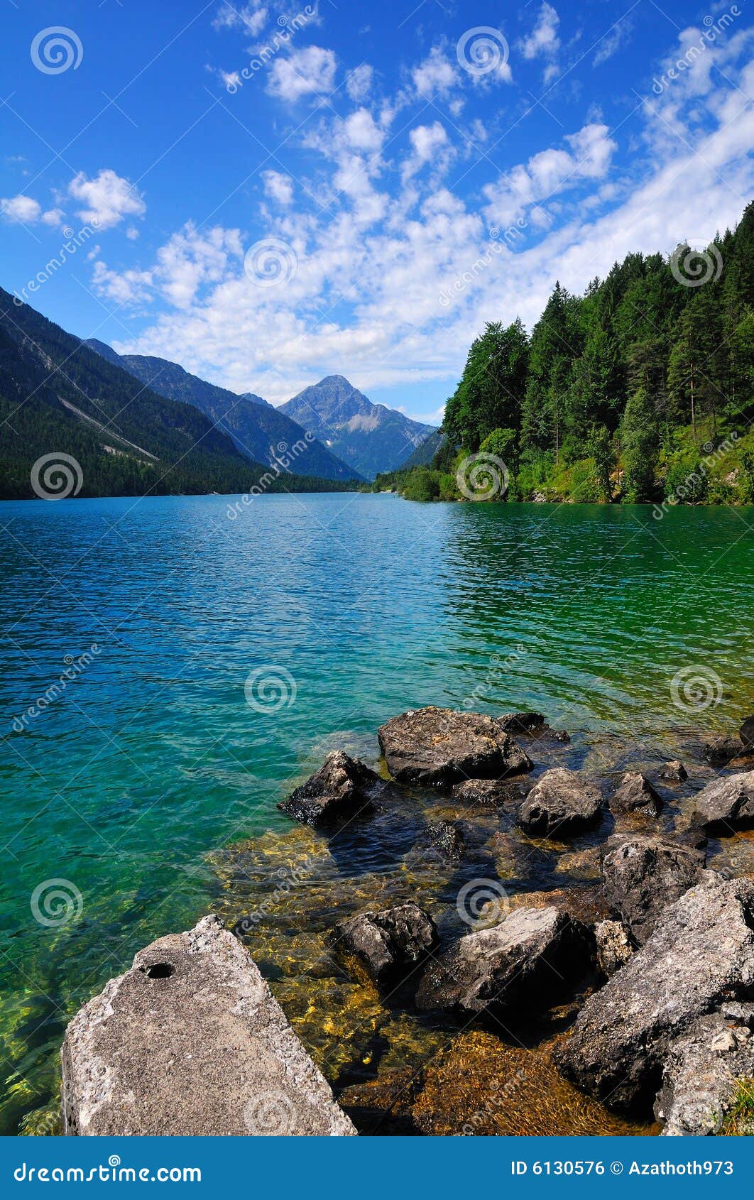Alpine Lake in Tirol stock photo. Image of holidays, green - 6130576