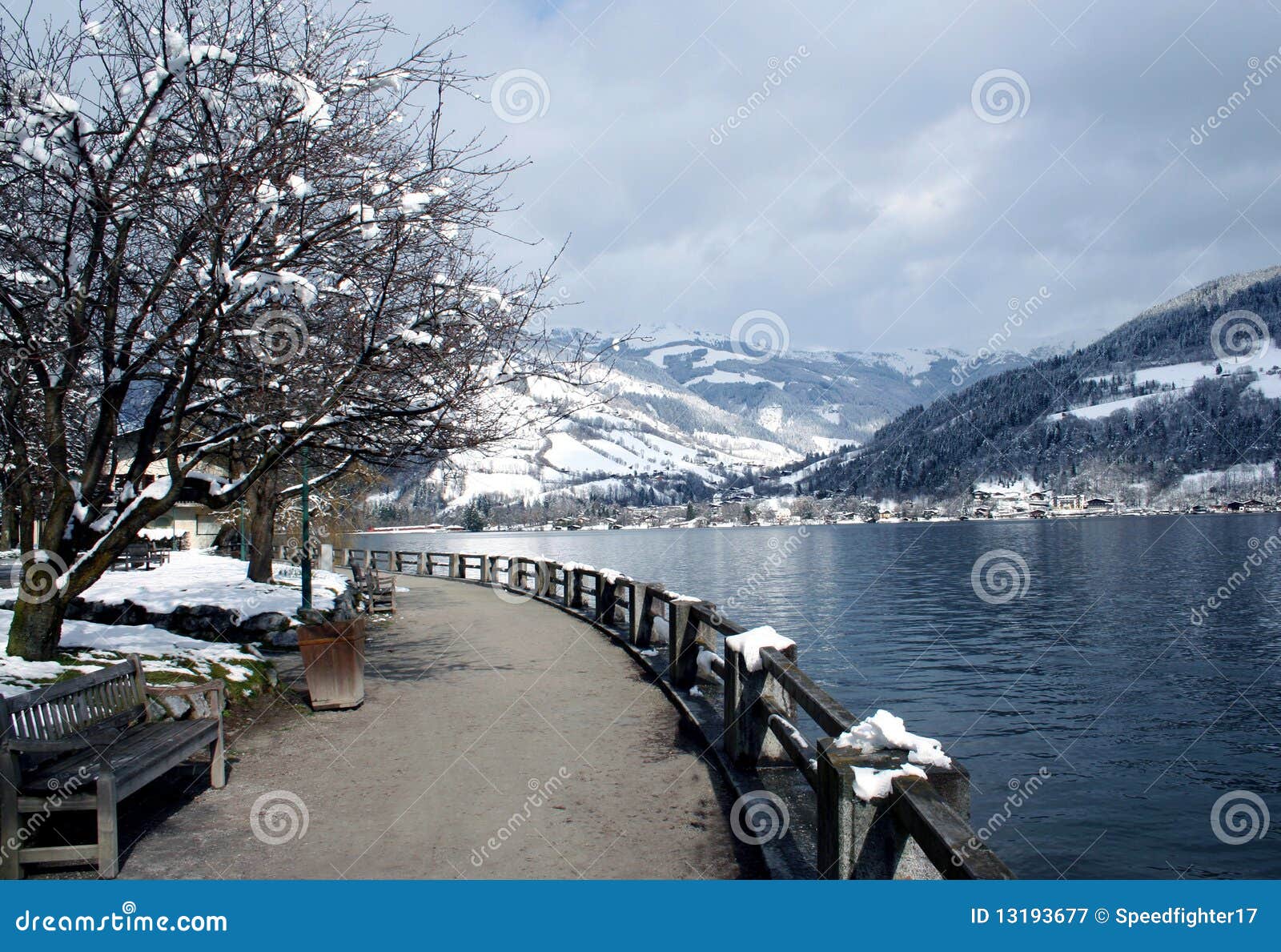 Alpine lake in Winter stock image. Image of range, switzerland - 13193677