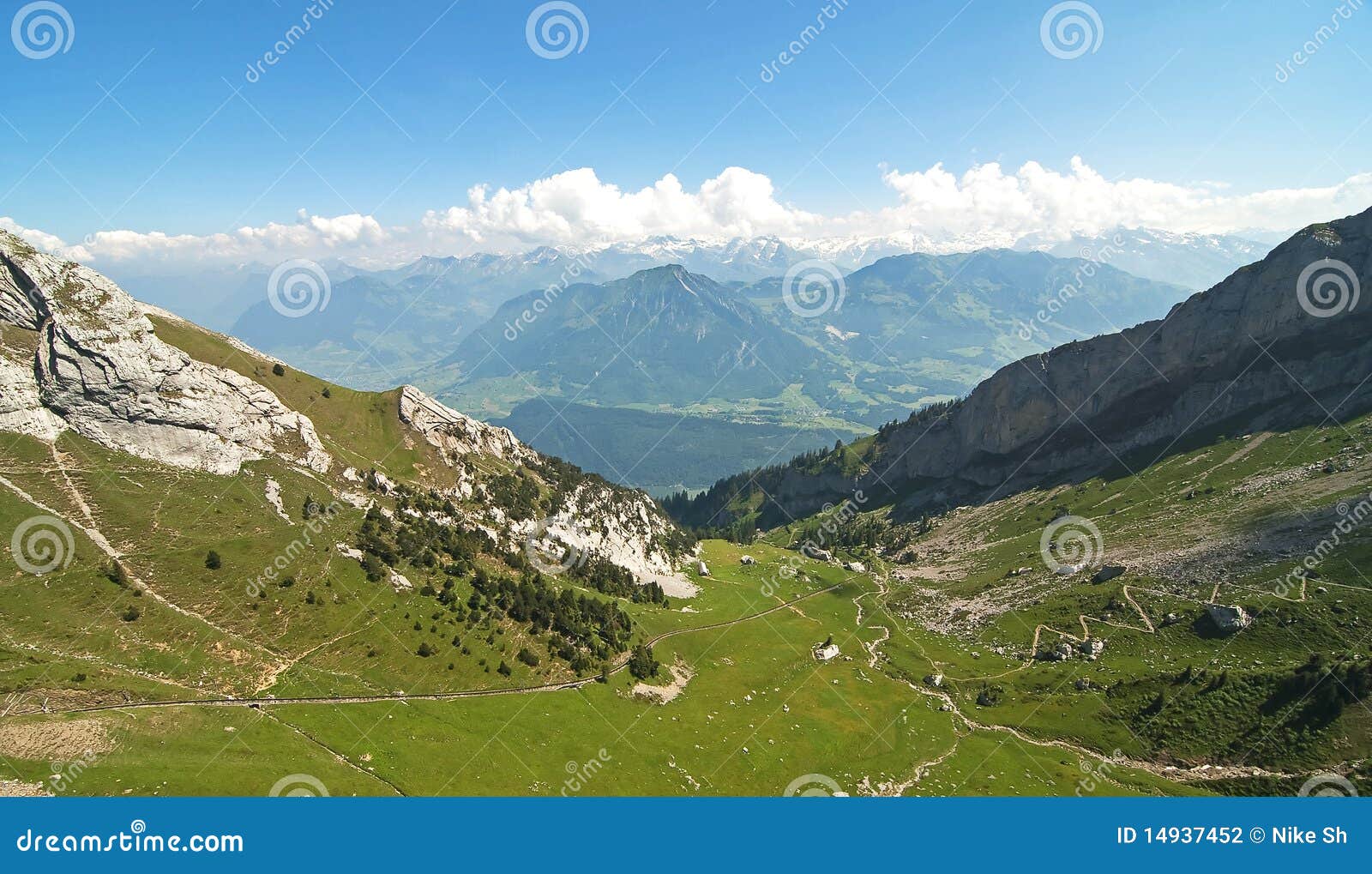 Alpine landscape stock photo. Image of valley, mountain - 14937452