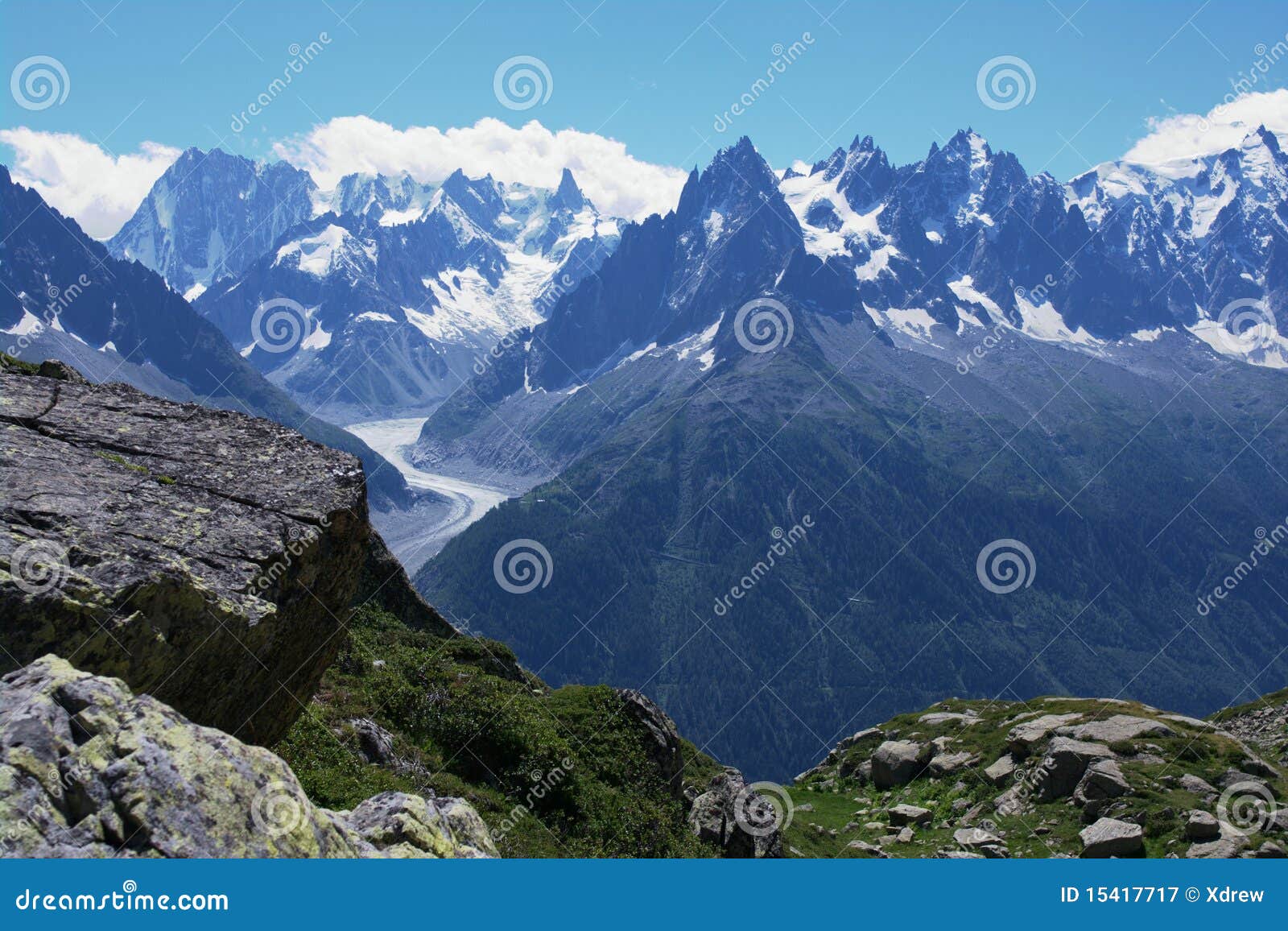 Alpine landscape stock image. Image of peaks, chamonix - 15417717
