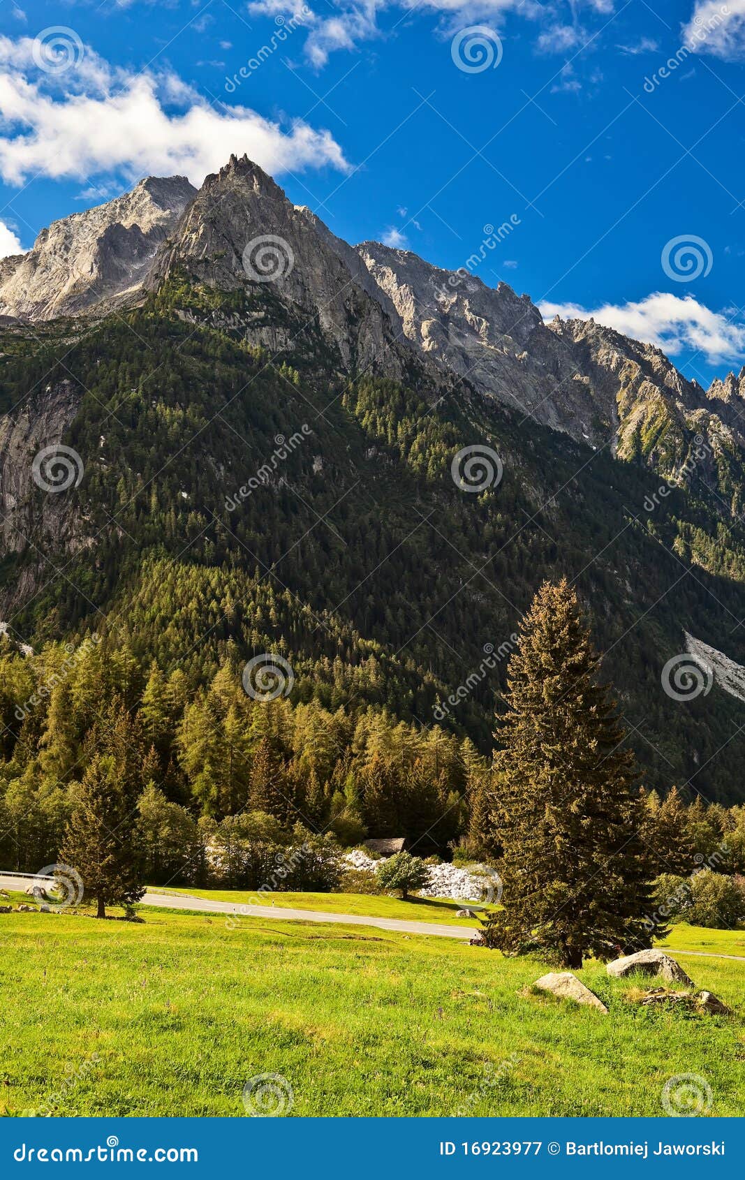 Alpine landscape. stock image. Image of rock, alpine - 16923977