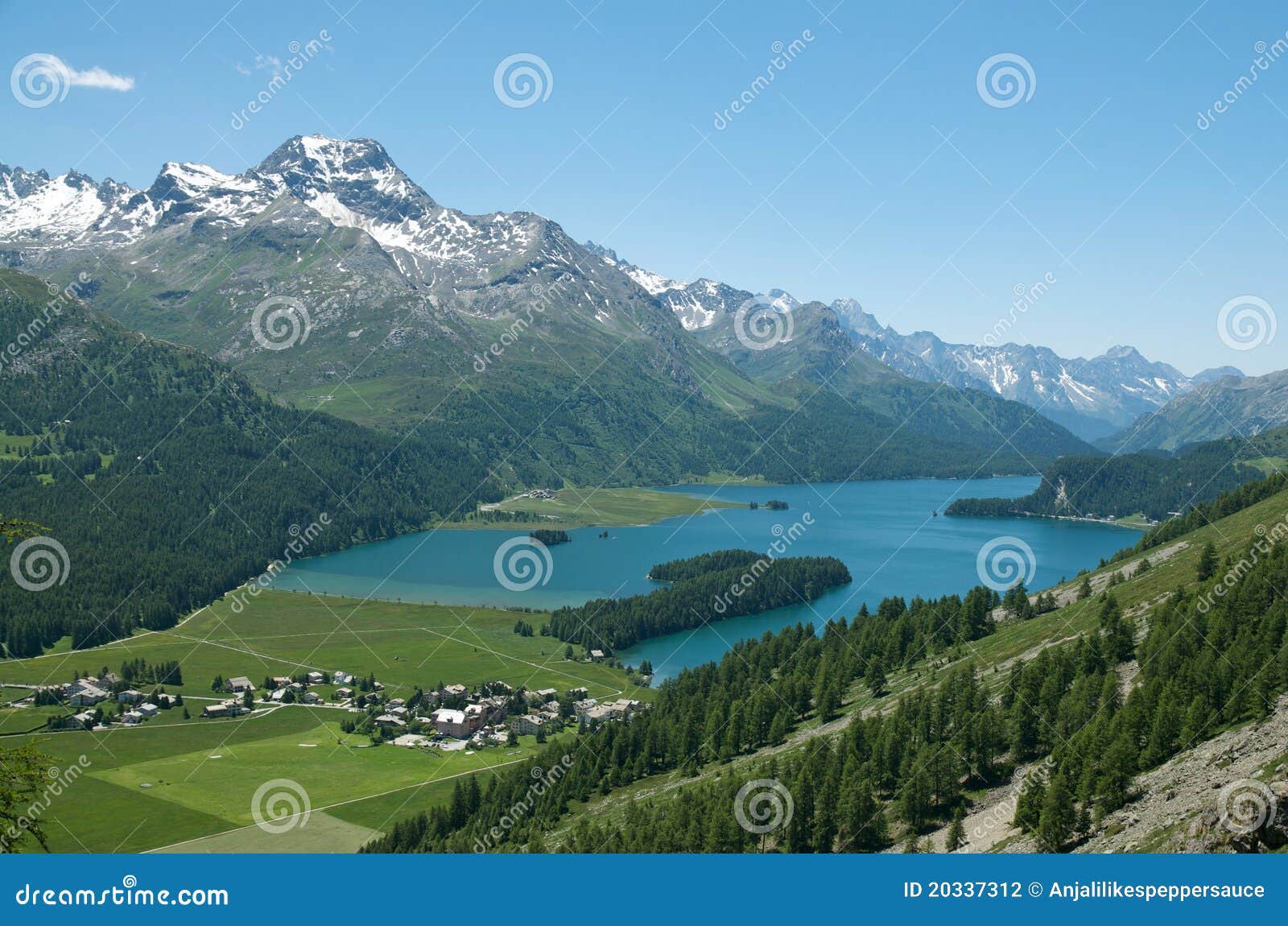 Alpine landscape stock photo. Image of panorama, grass - 20337312