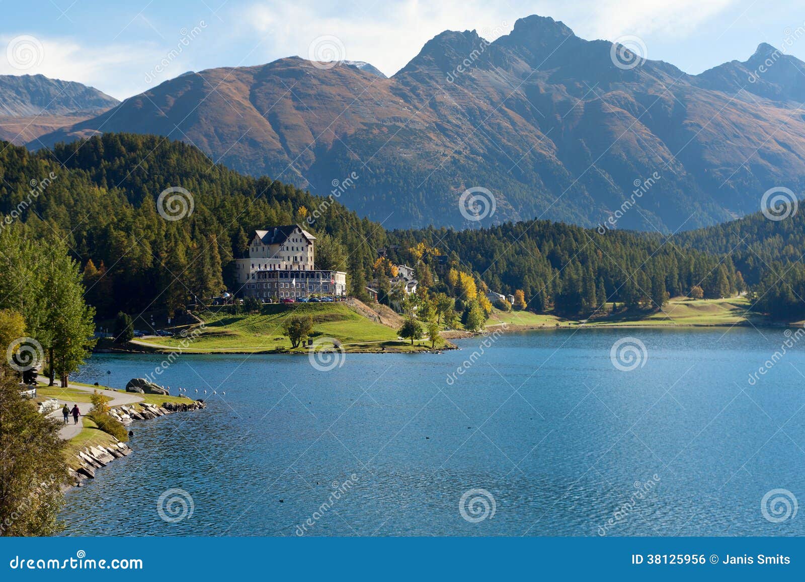 Alpine Landscape, St. Moritz, Switzerland. Stock Photo - Image of ...