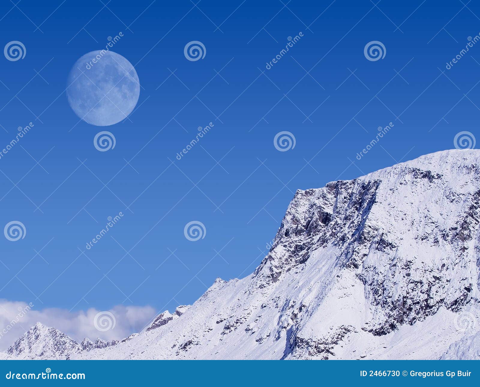 Alpine moon stock photo. Image of beauty, background, evening - 2466730