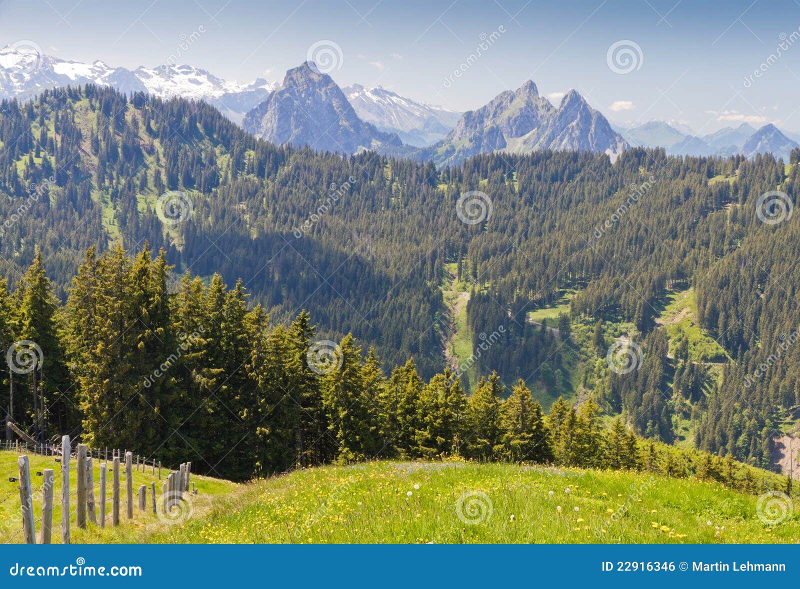 Alpine Mountain Landscape, Switzerland Stock Photo - Image of ...