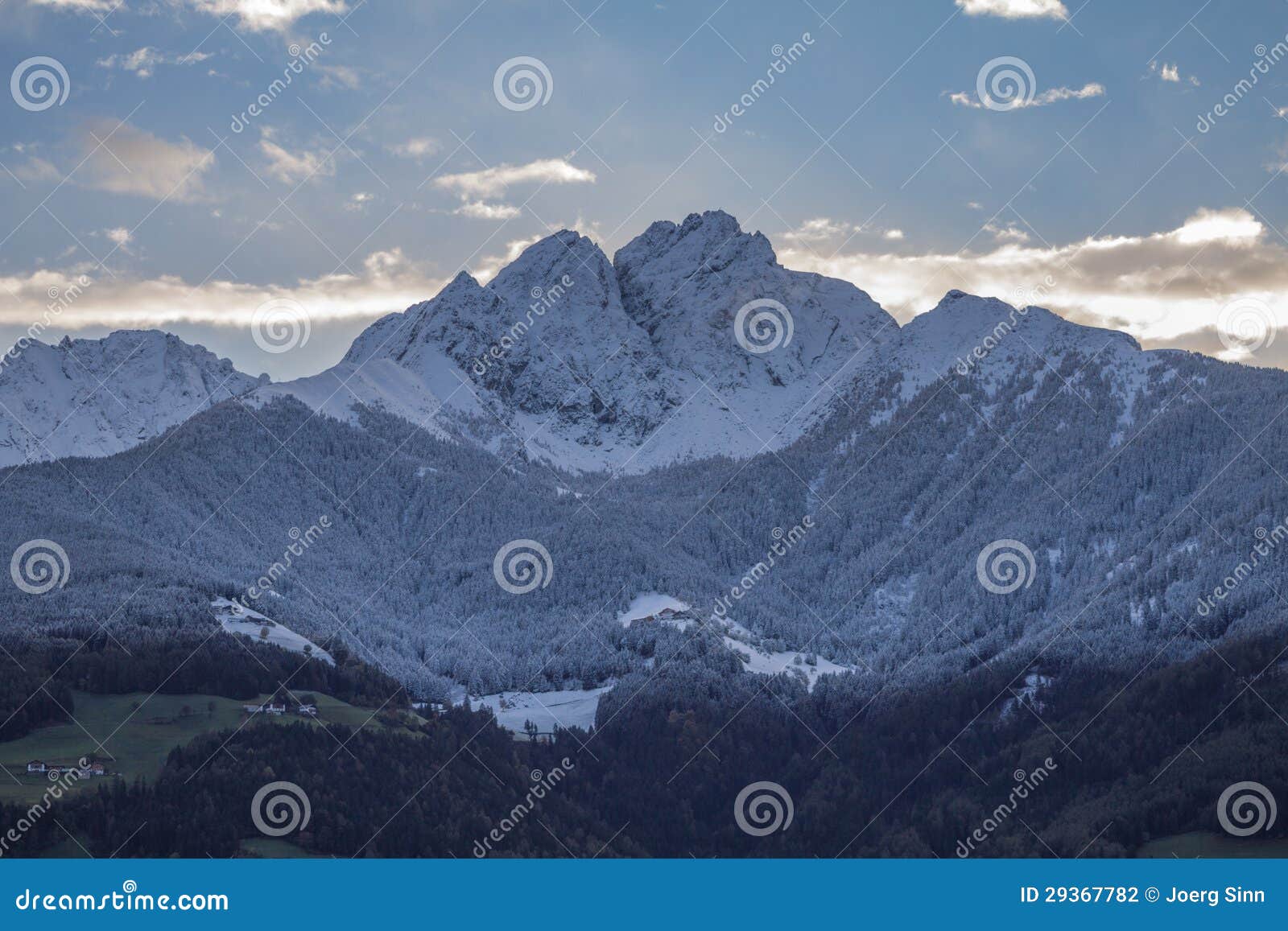 Alpine Mountain in Morning Light Stock Photo - Image of light ...