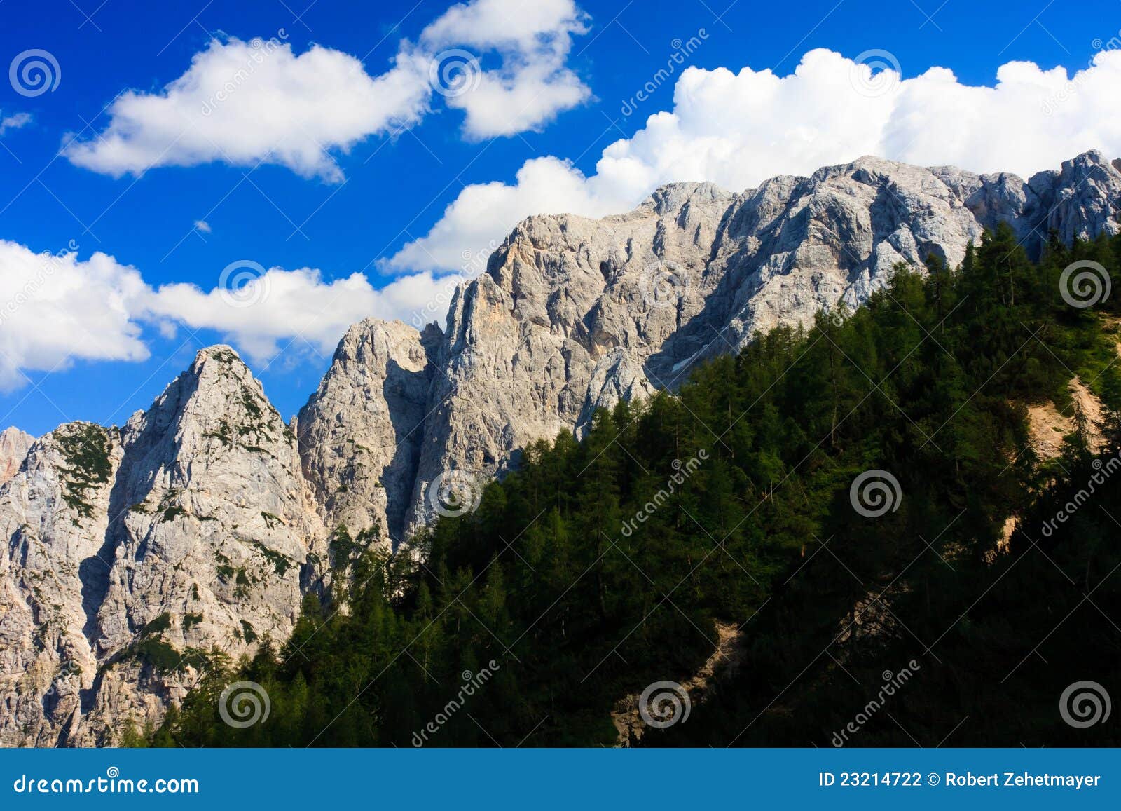 Alpine Mountain Range, Slovenia Stock Photo - Image of highlands, green ...
