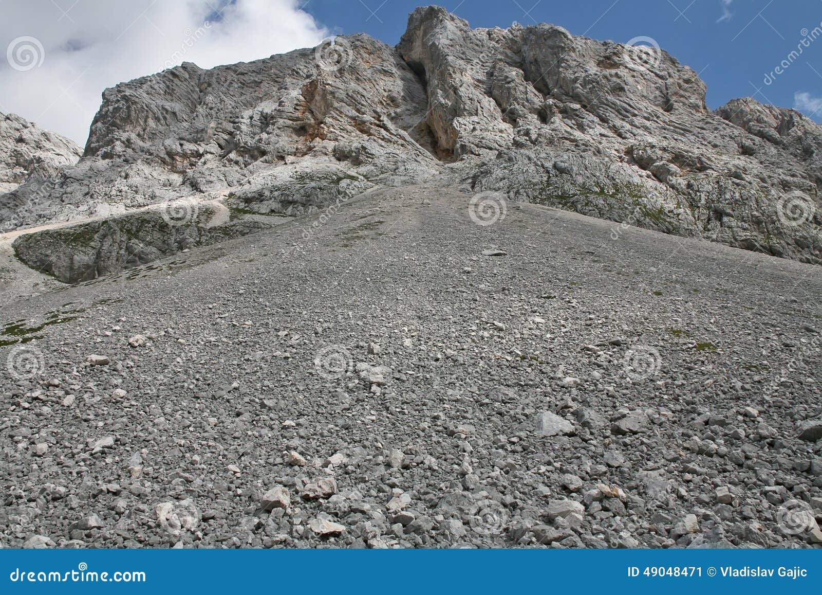Alpine Mountain - Rockslides Stock Image - Image of dangerous, view ...