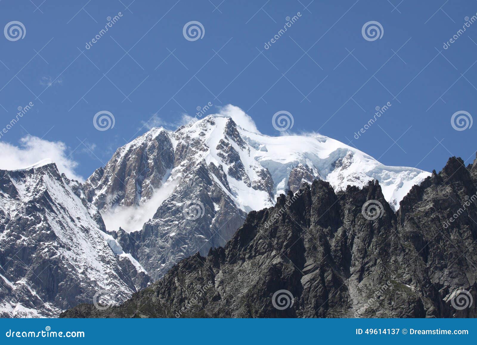 Alpine mountain stock image. Image of peak, mountain - 49614137