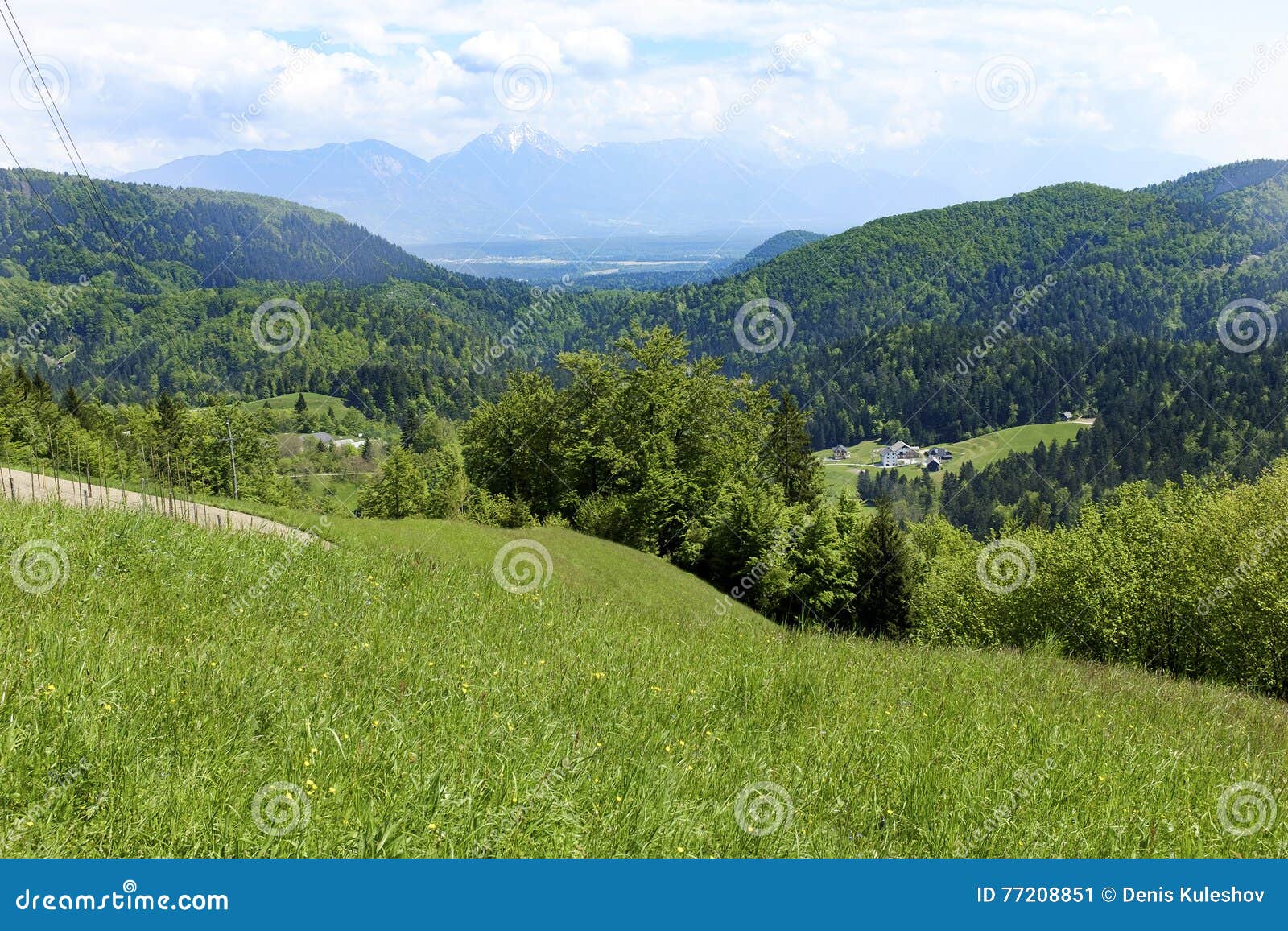 Alpine Mountains and Meadows Stock Image - Image of outdoors, grass ...