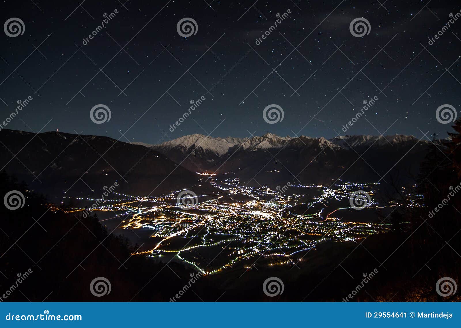 Alpine nightsky stock image. Image of snowboard, nature - 29554641