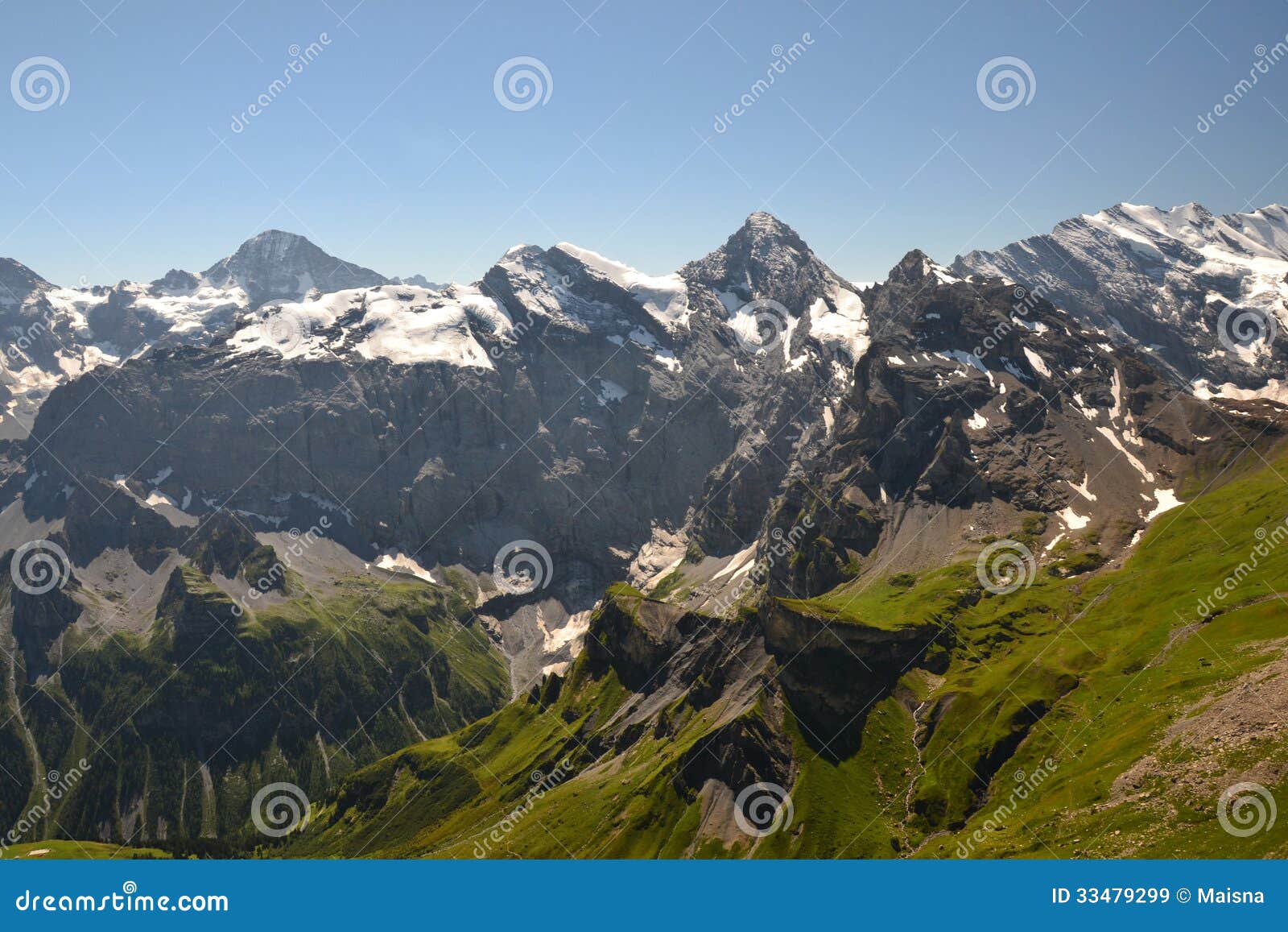 Alpine Panorama stock image. Image of hike, snow, environment - 33479299