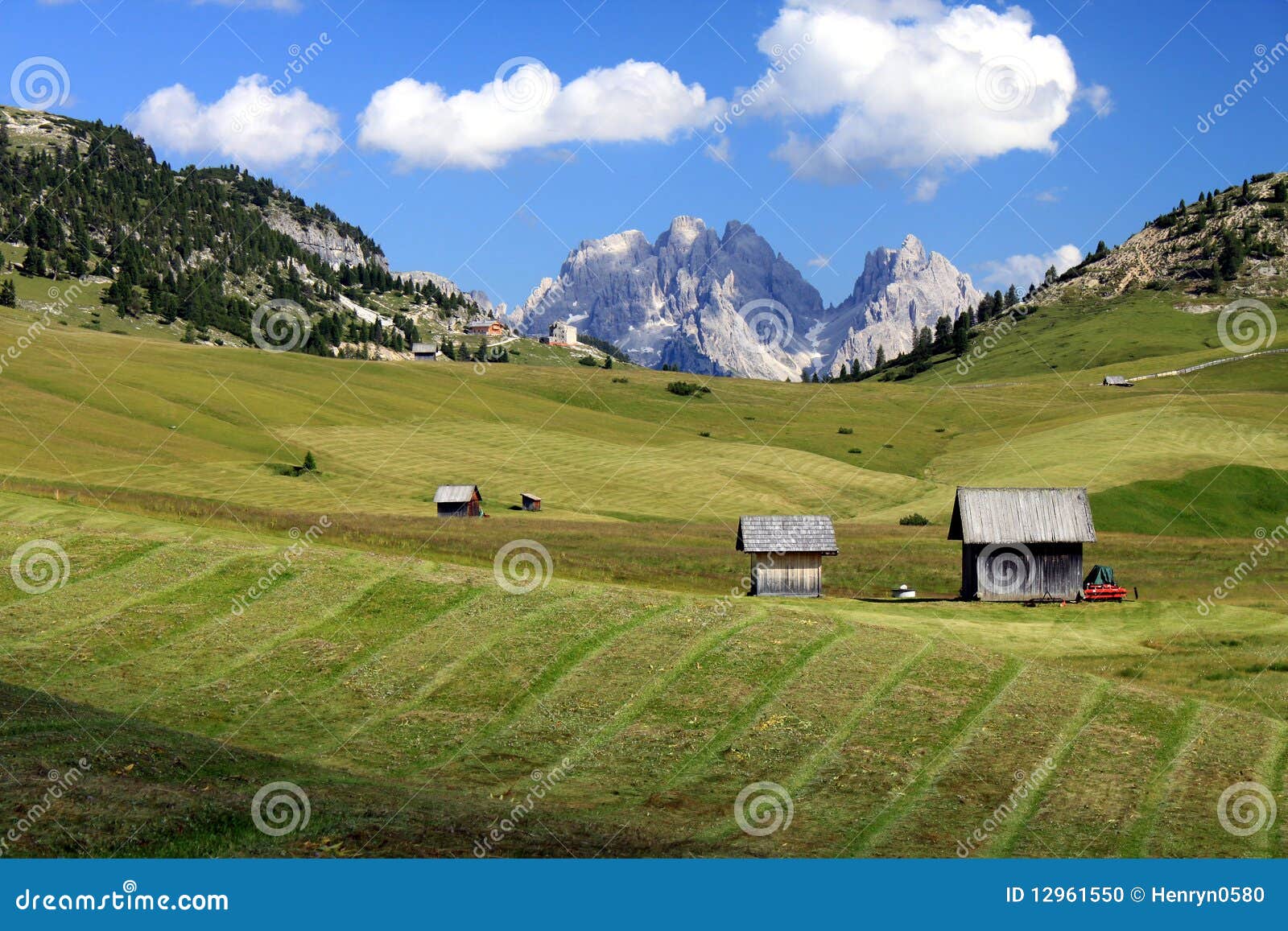 Alpine pasture 2 stock photo. Image of alpine, dolomiten - 12961550