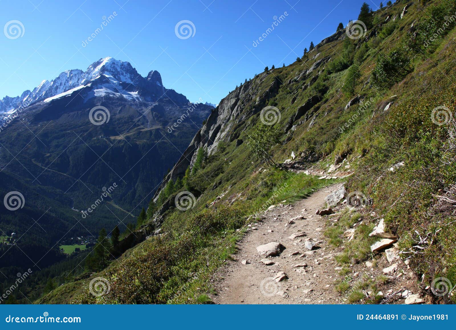 Alpine path stock image. Image of lake, peak, altitude - 24464891