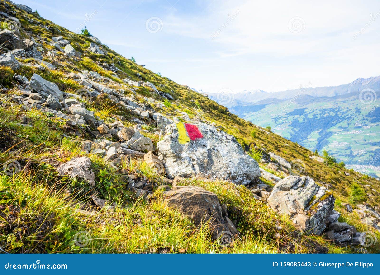 An Alpine Path in Autumn on the Swiss Alps Near Lenzerheide - 1 Stock ...
