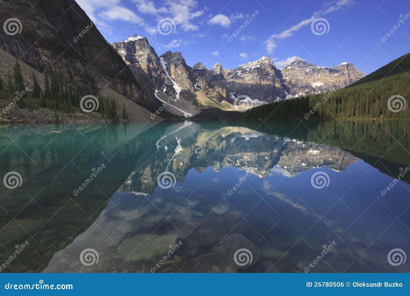 Alpine Reflections at a Mountain Lake Stock Photo - Image of pure ...