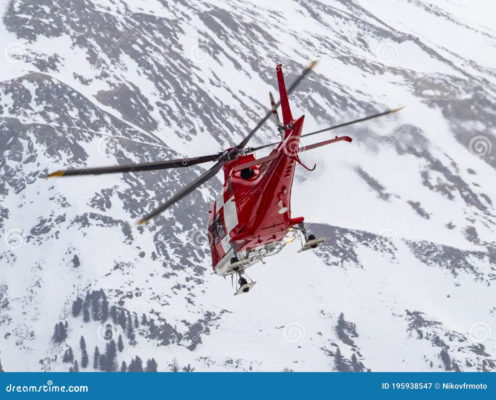 Close-up of an Alpine Rescue Helicopter Stock Image - Image of copter ...