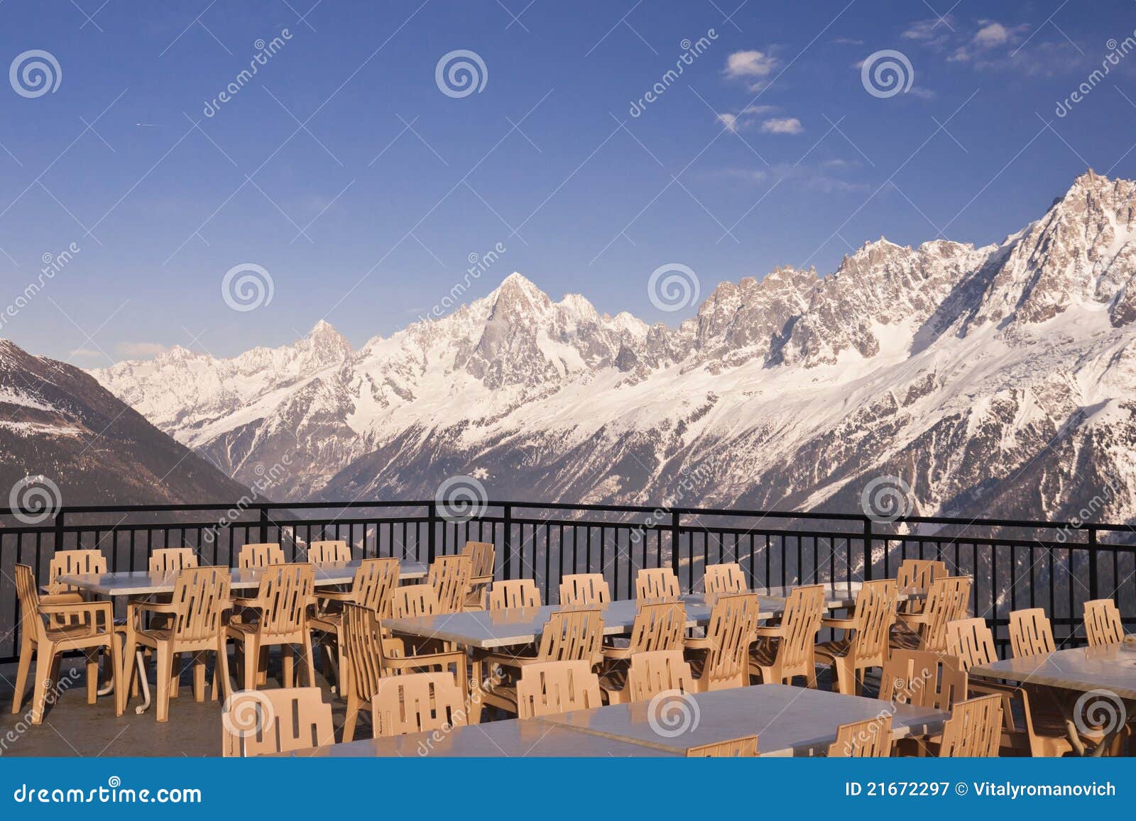 The Alpine Restaurant stock image. Image of fencing, france - 21672297