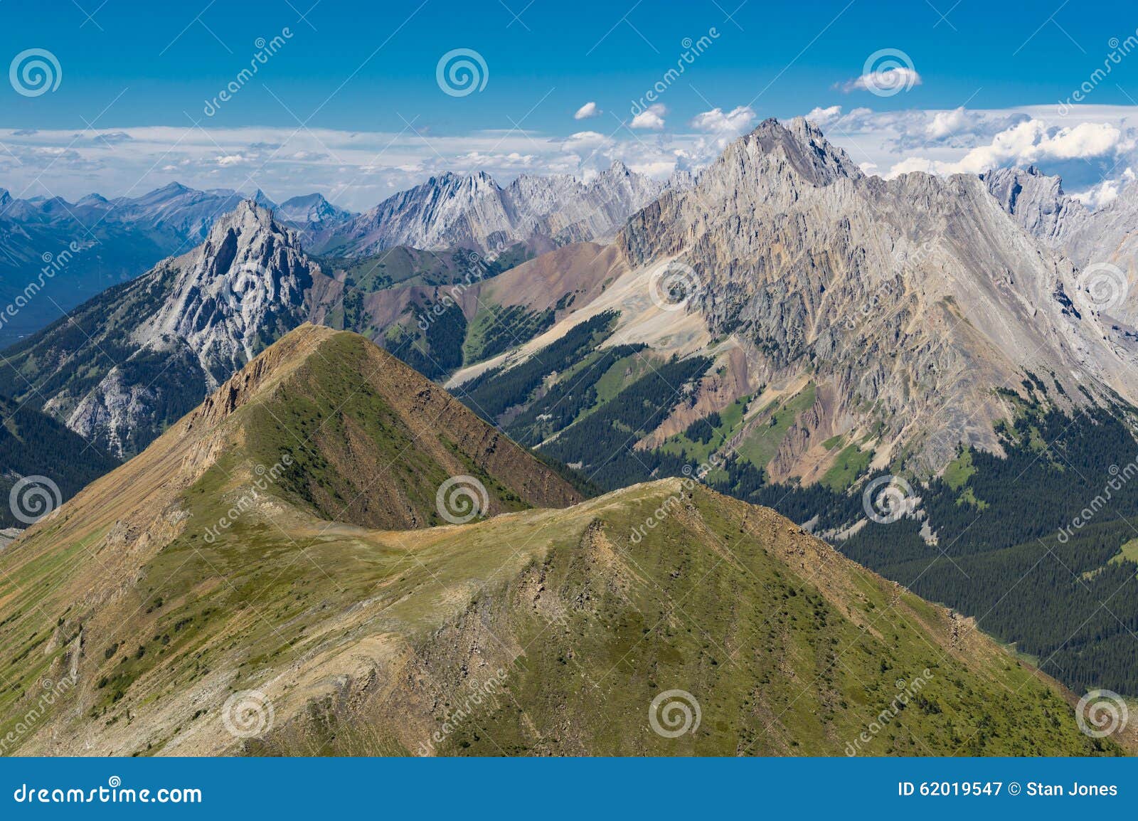 Alpine Ridge in the Rocky Mountains Alberta Canada Stock Image - Image ...