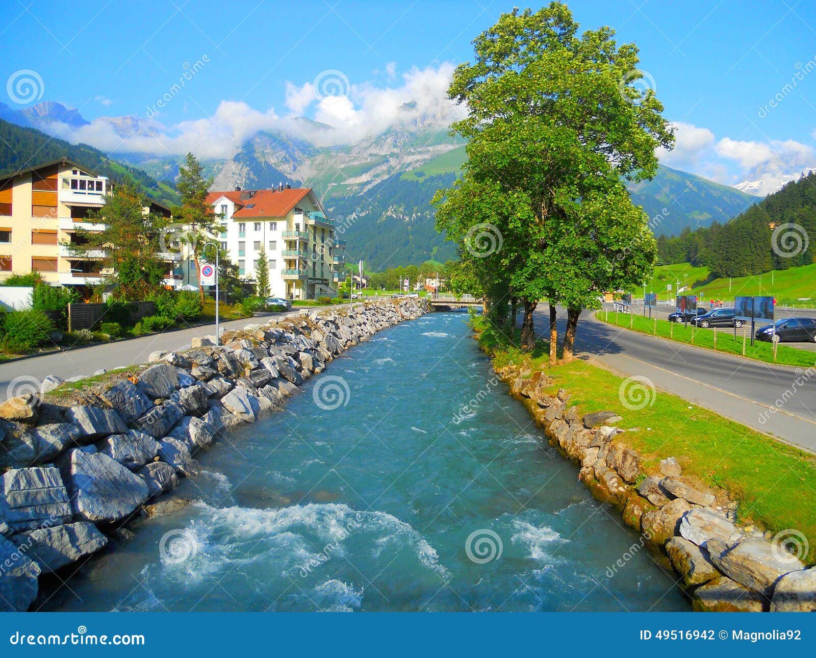 Alpine river stock photo. Image of rural, picturesque - 49516942