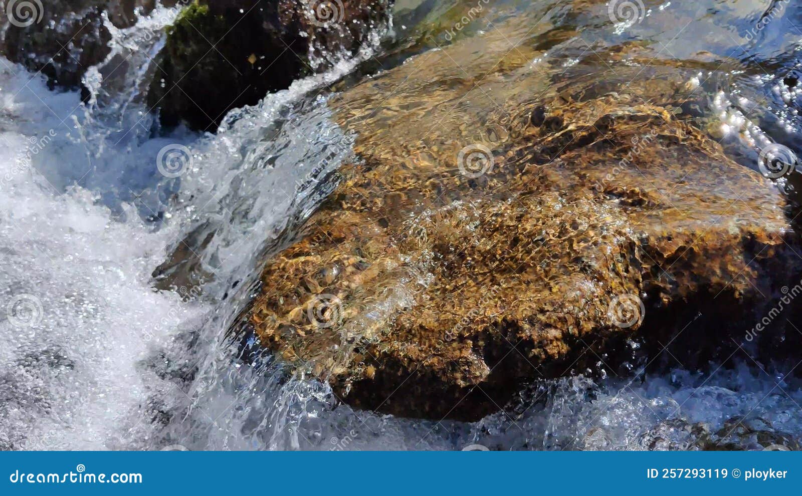 Alpine River with Clear Clear Water Flows Over Smooth Stones 4k Video ...