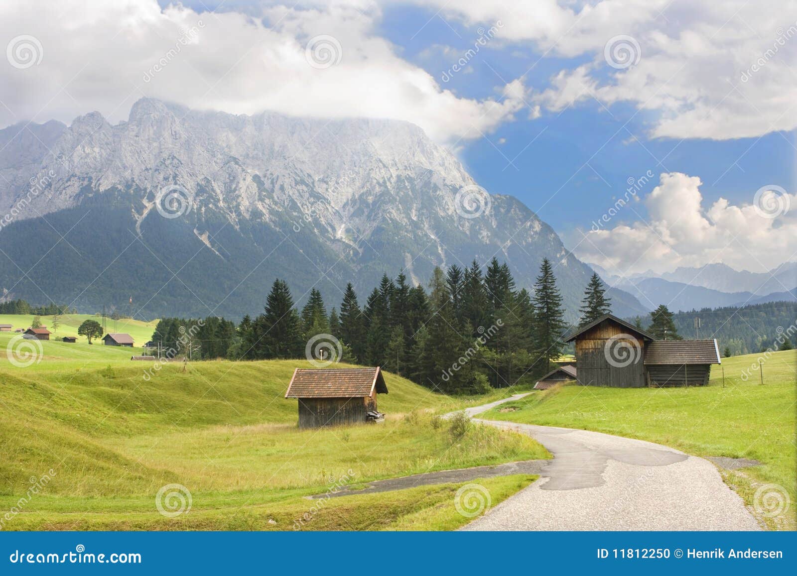 Alpine road stock photo. Image of german, grass, germany - 11812250