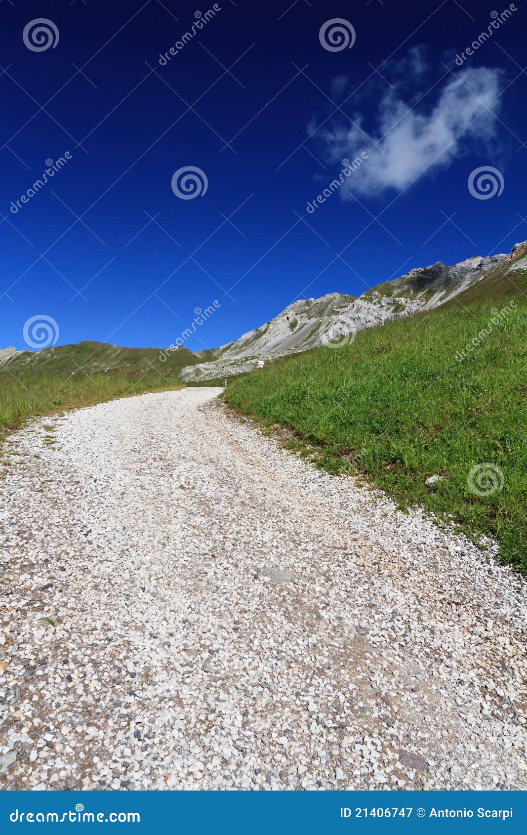 Alpine road stock image. Image of alps, europe, beautiful - 21406747