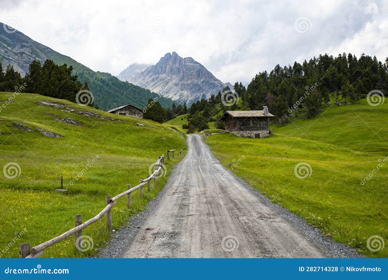 Alpine Road in the Alps of Valtellina Stock Photo - Image of panorama ...