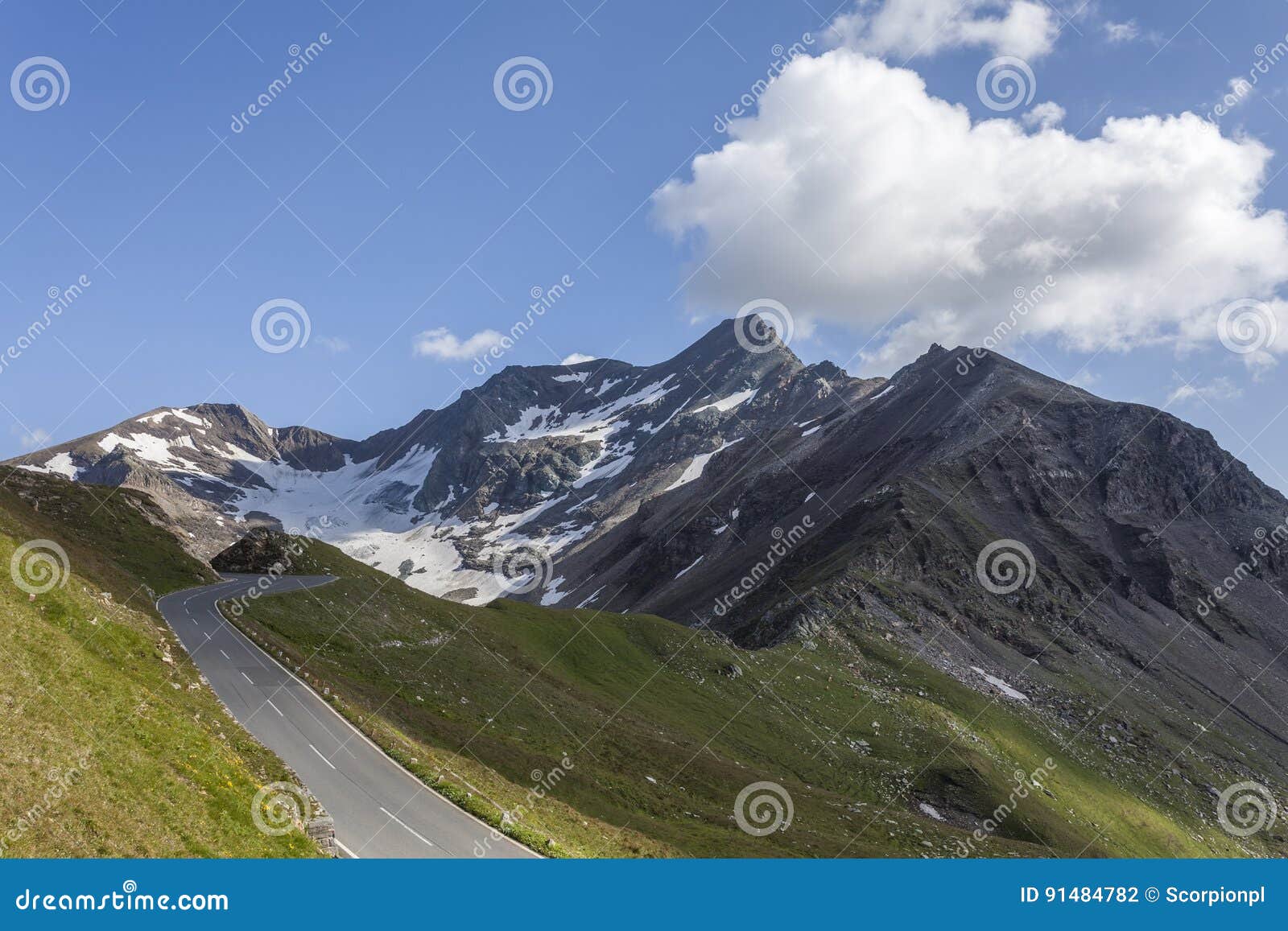 Alpine road in Austria stock photo. Image of path, high - 91484782