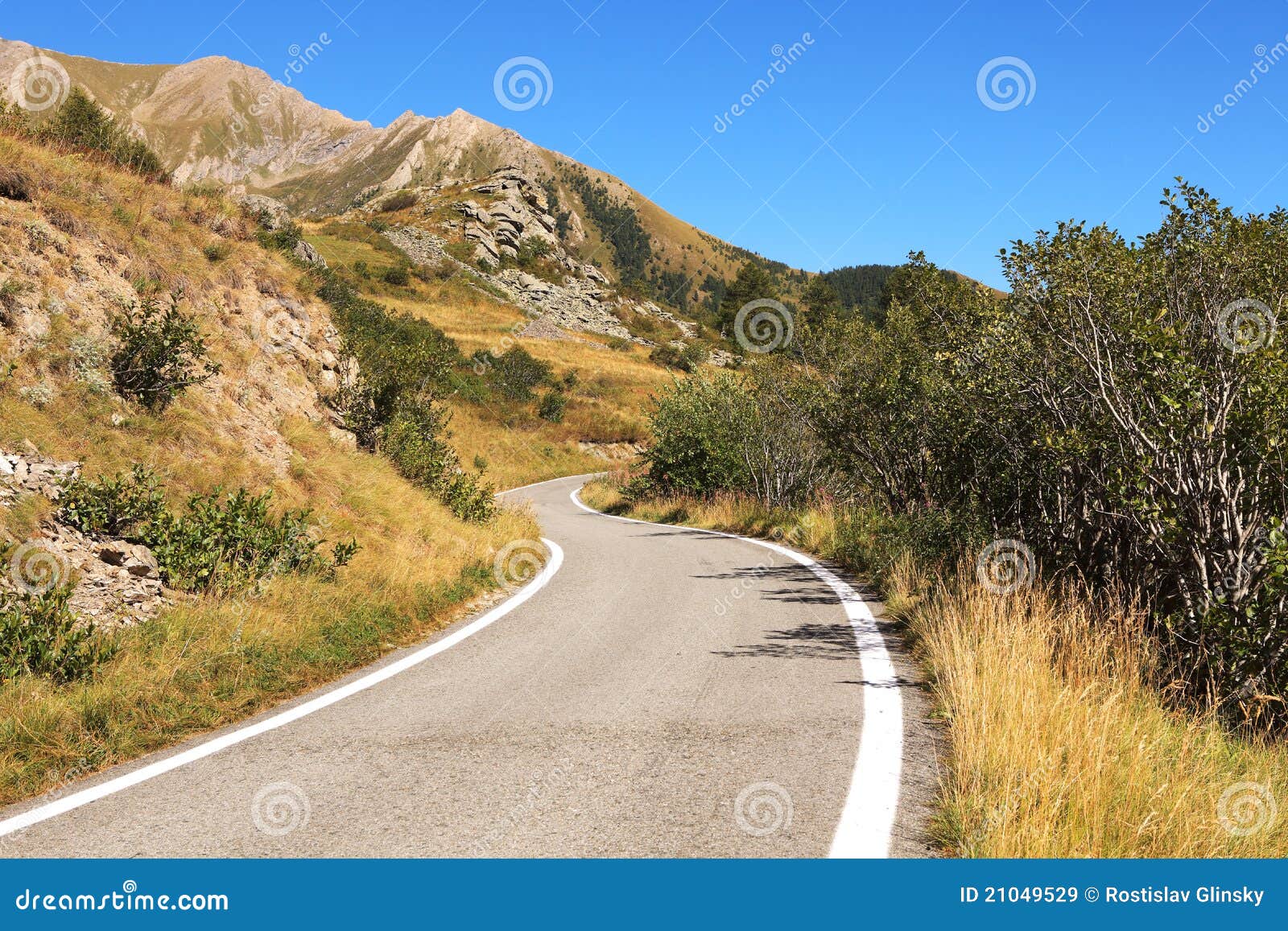 Alpine Road, Northern Italy. Stock Image - Image of landscape, summer ...