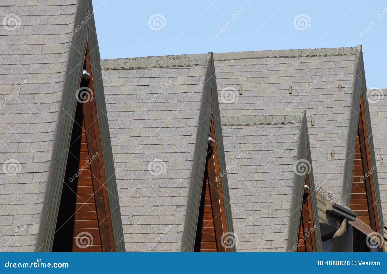 Alpine Rooftop stock photo. Image of warm, architectural - 4088828