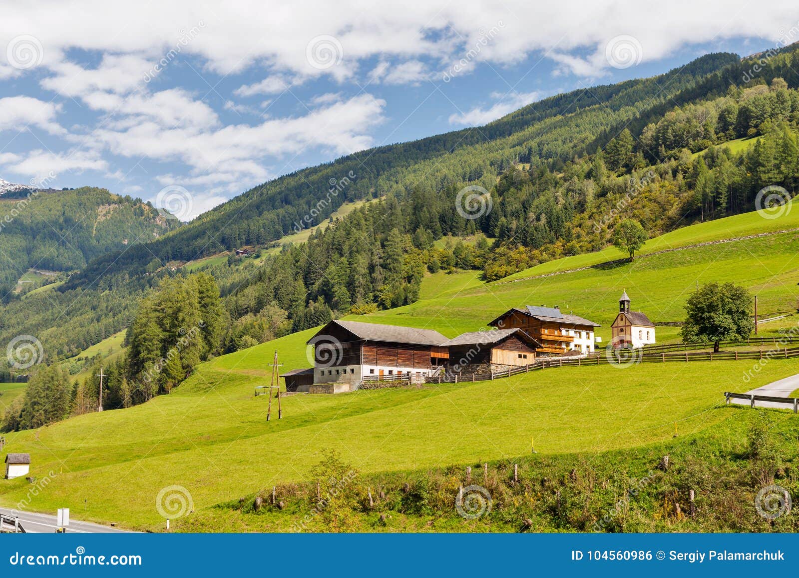 Alpine Rural Landscape in Carinthia, Austria. Stock Photo - Image of ...