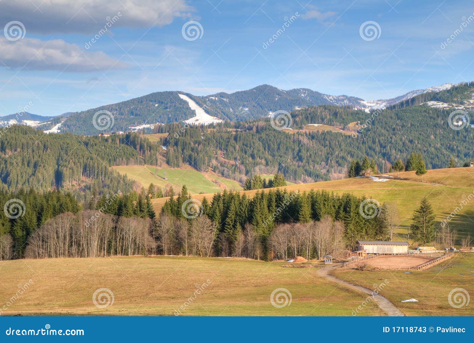 Alpine scenery stock image. Image of field, bright, grass - 17118743