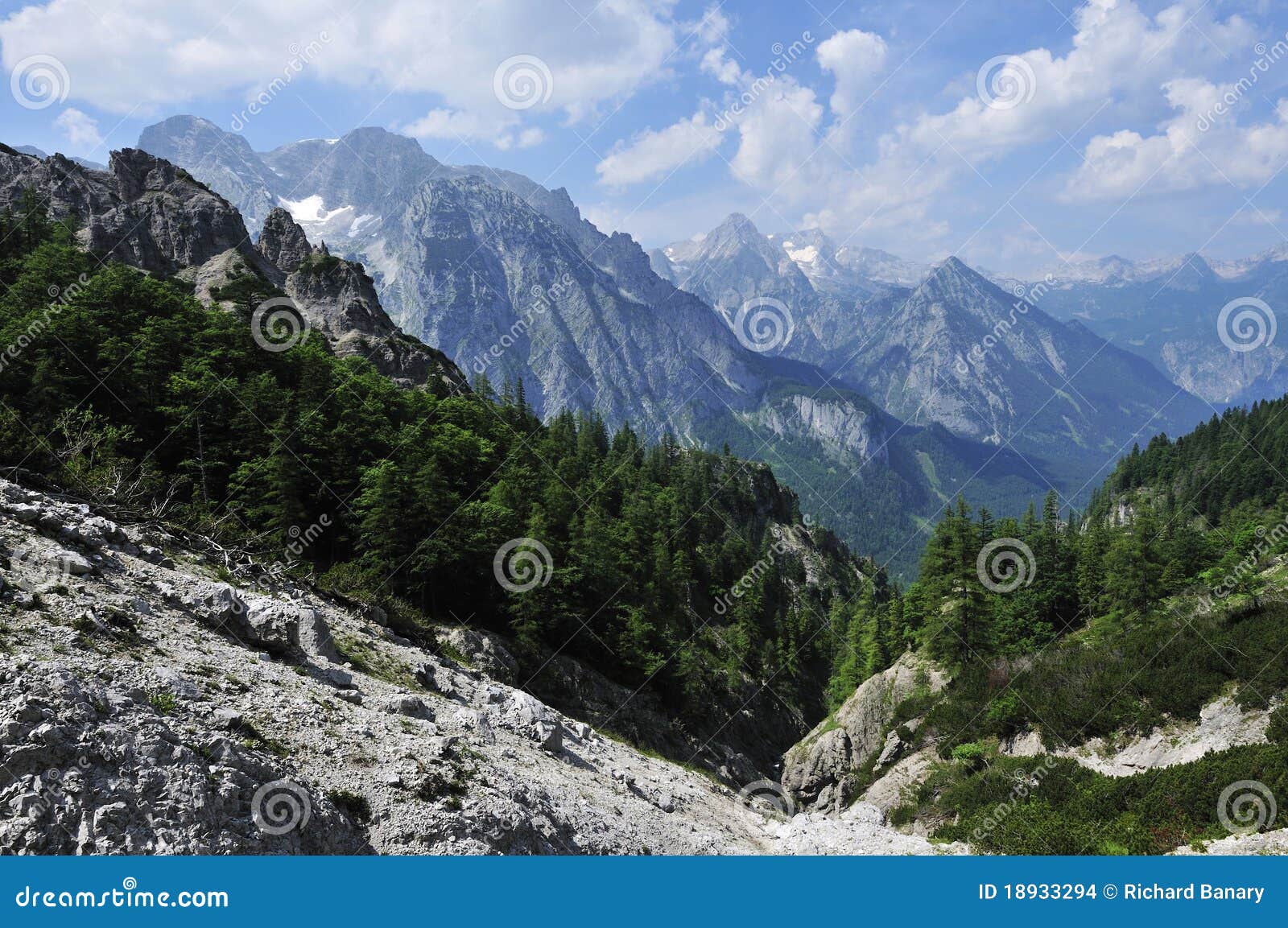 Alpine Scenery stock photo. Image of nature, hiking, green - 18933294