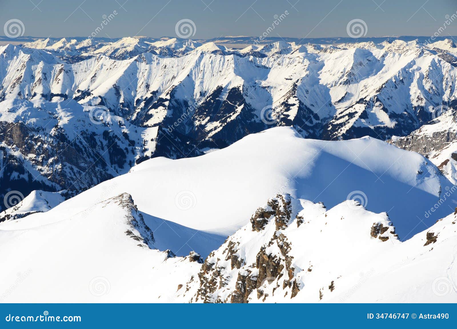 Alpine Scenery, Switzerland Stock Image - Image of frozen, snow: 34746747