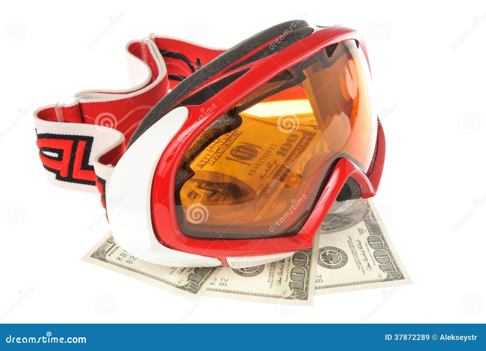 Alpine Ski Mask With Airplane Made From Money On Map Royalty-Free Stock ...
