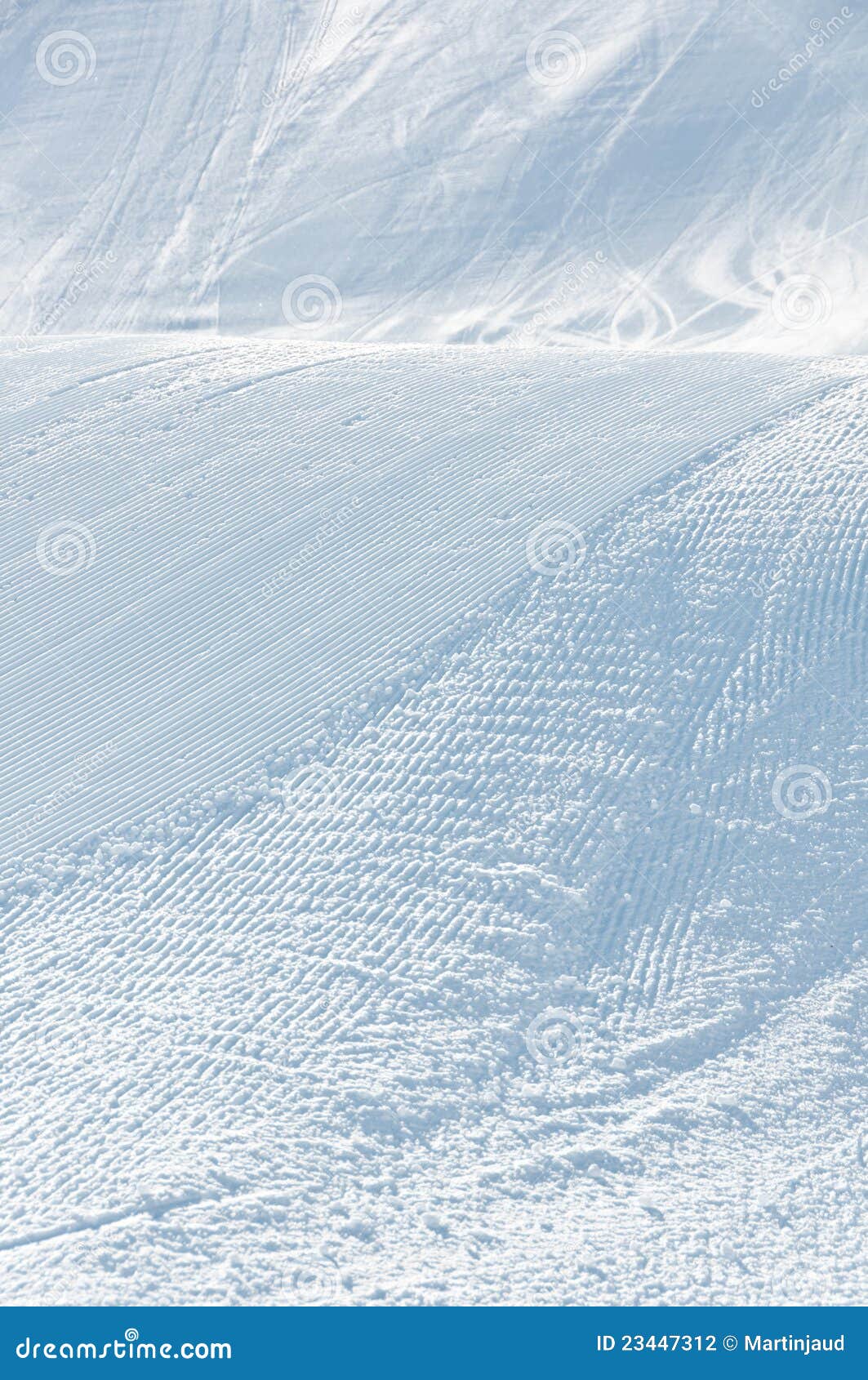 Alpine Ski Piste with Ski and Snowboard Tracks Stock Photo - Image of ...