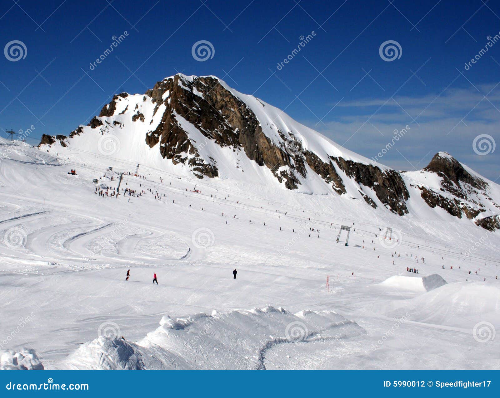 Alpine skiers stock photo. Image of outdoors, alpine, beauty - 5990012