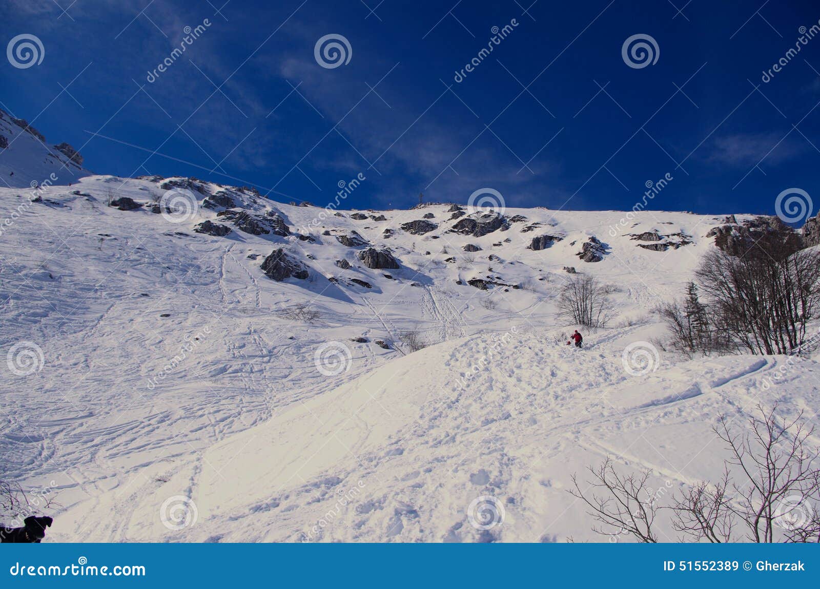 Alpine slope stock image. Image of frozen, cold, active - 51552389