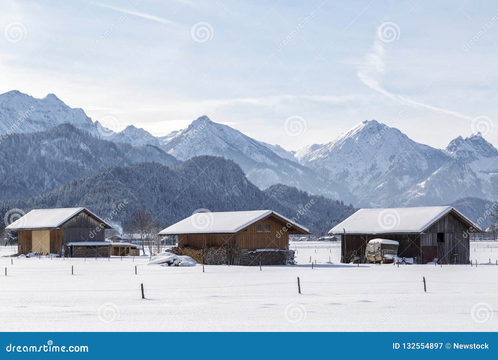 Alpine in the snow stock image. Image of high, mountain - 132554897