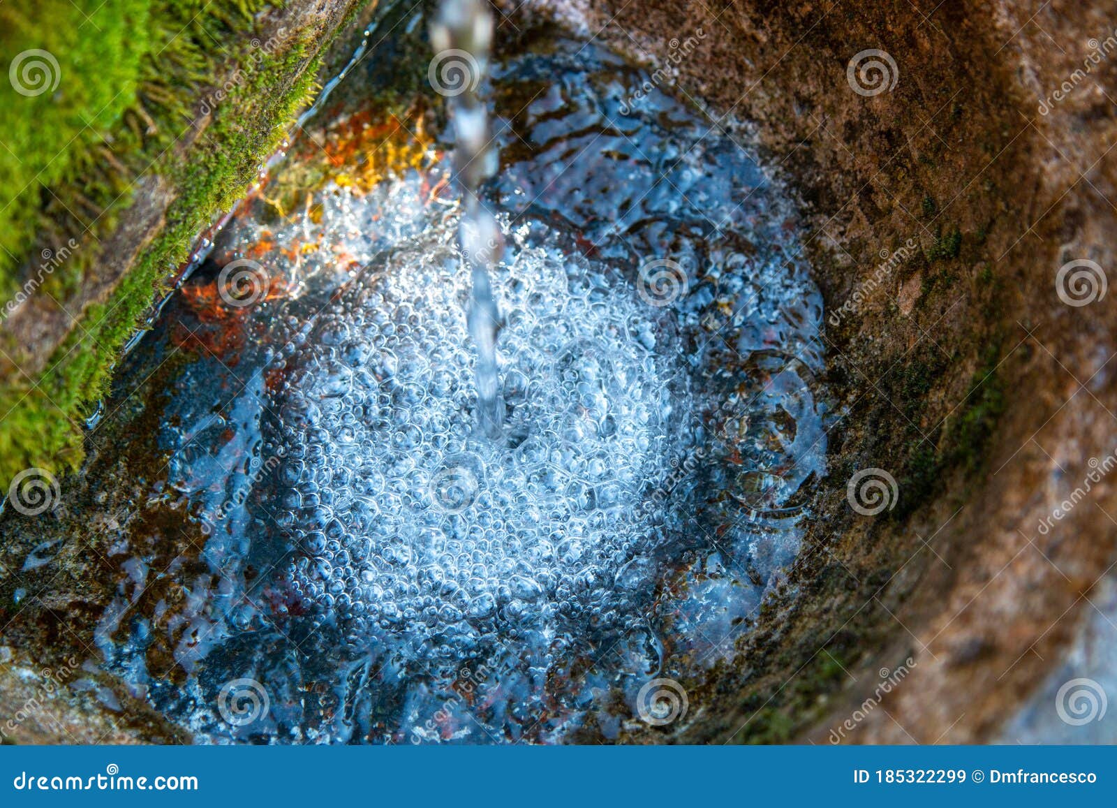 Alpine Spring Pure and Mineral Water Stock Image - Image of movement ...