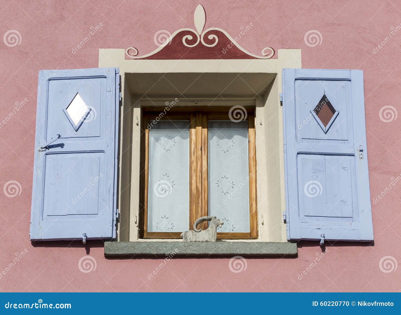 Alpine style window stock photo. Image of home, village - 60220770