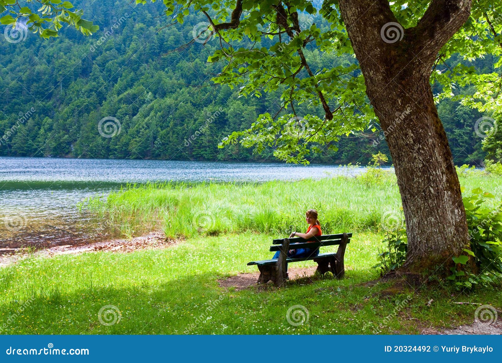 Alpine summer lake view stock photo. Image of beauty - 20324492