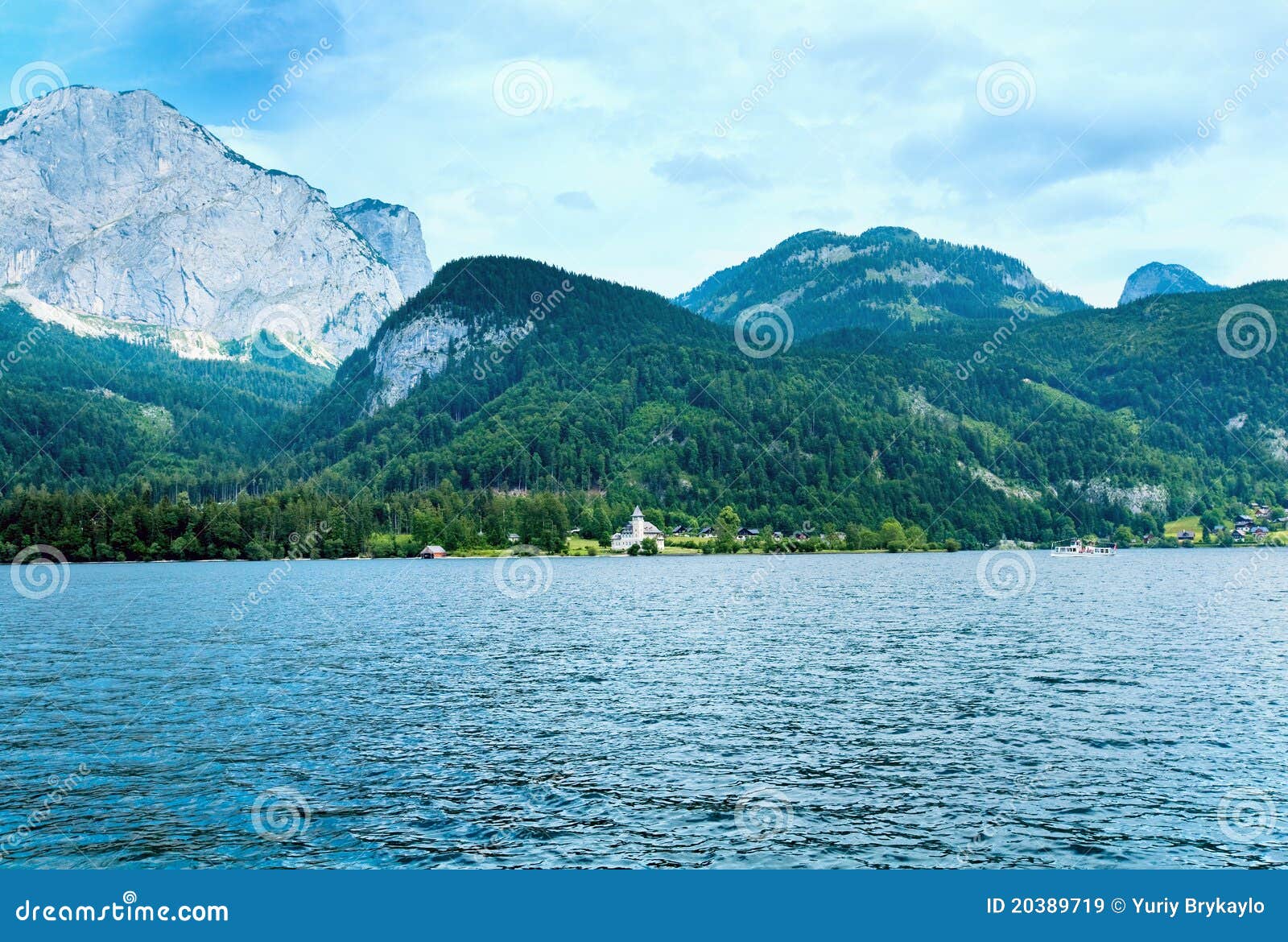 Alpine summer lake view stock image. Image of mountains - 20389719