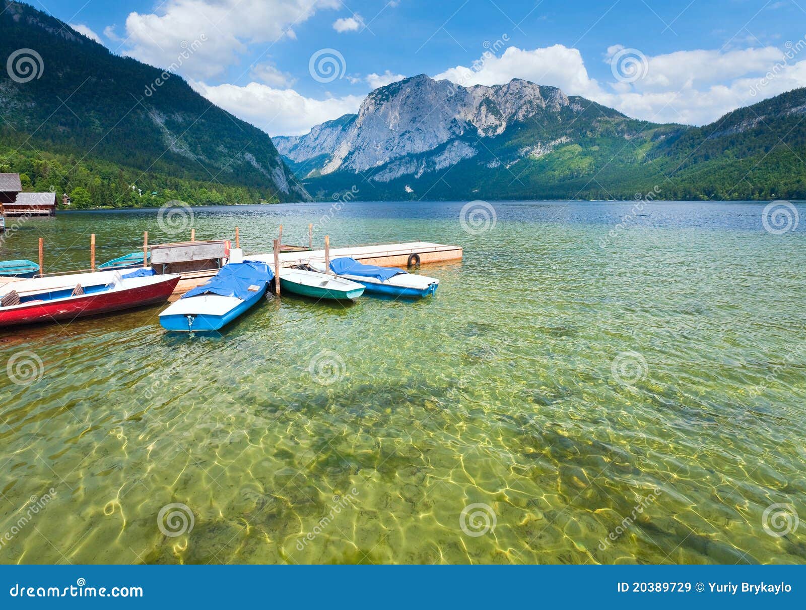 Alpine summer lake view stock image. Image of embarcadero - 20389729