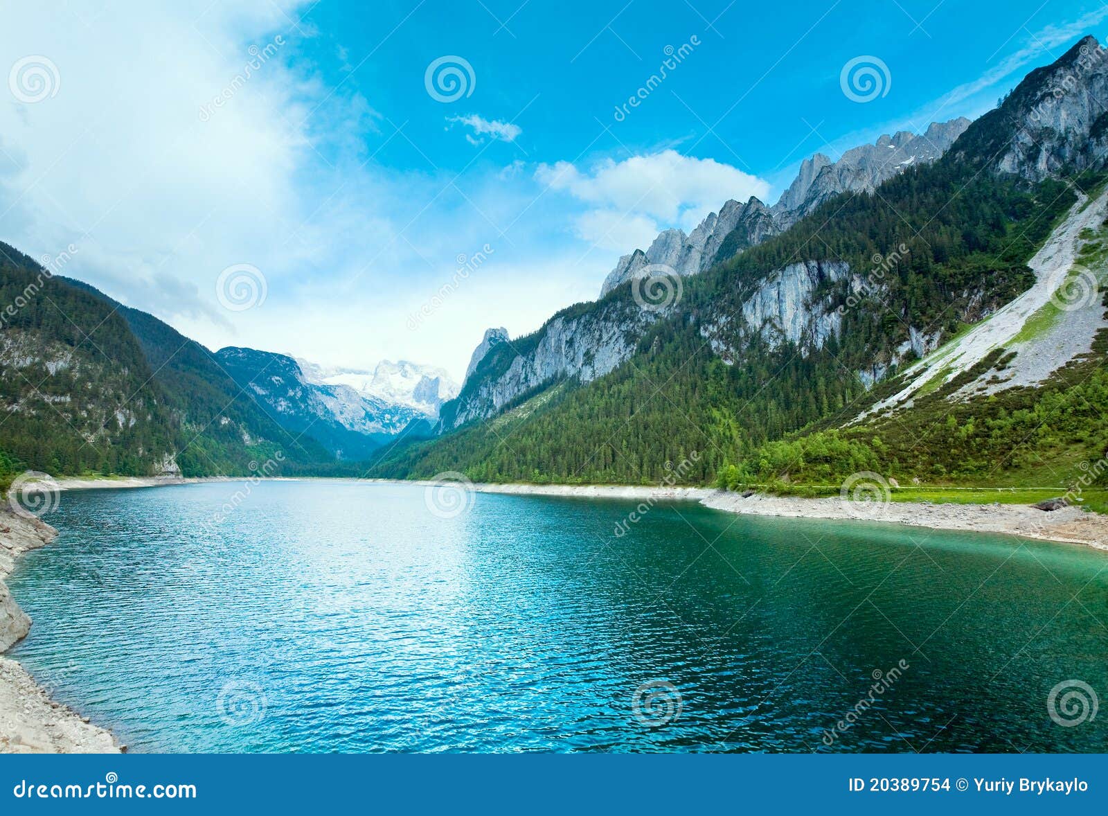 Alpine summer lake view stock photo. Image of pond, slope - 20389754