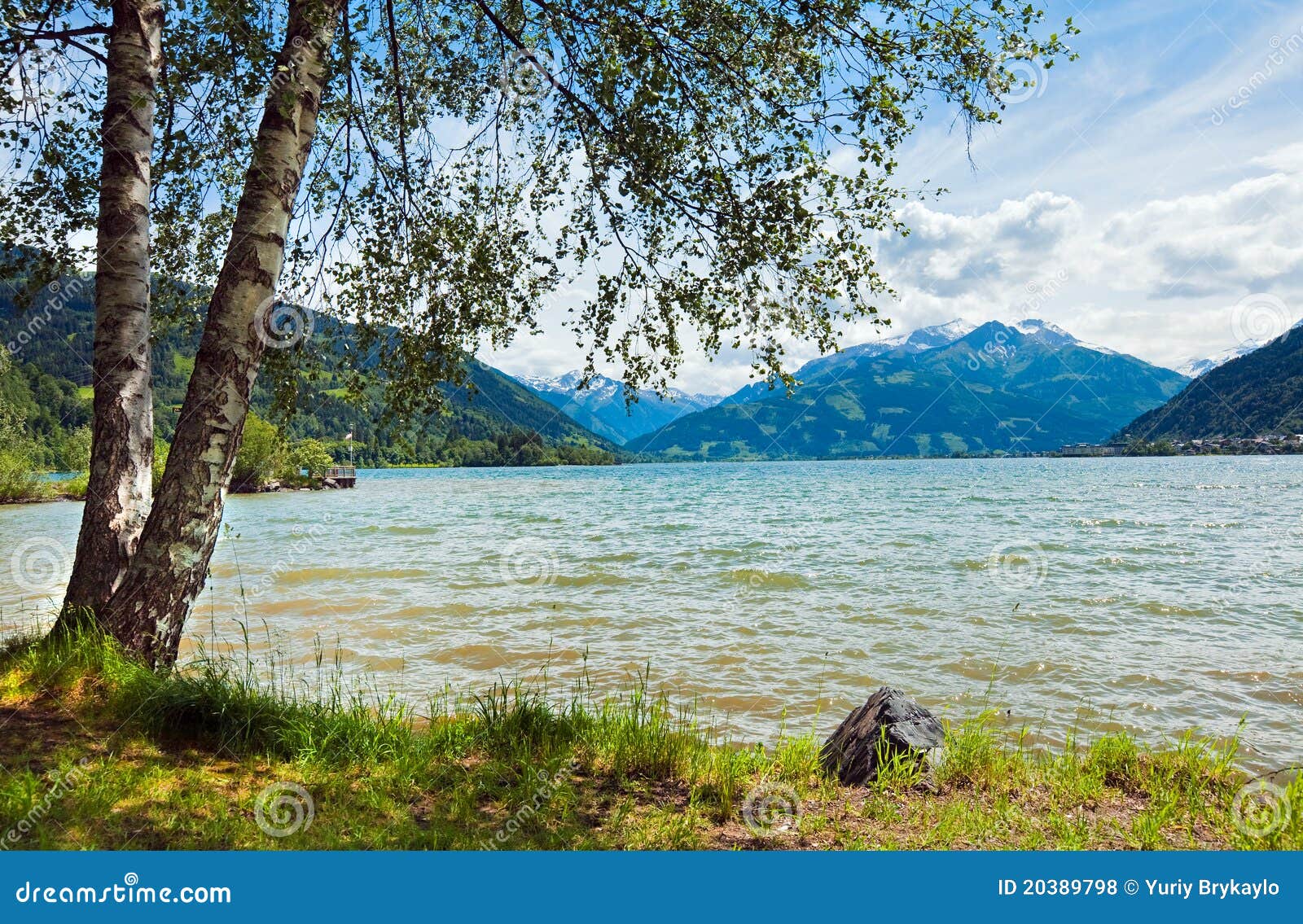 Alpine summer lake view stock photo. Image of outdoors - 20389798