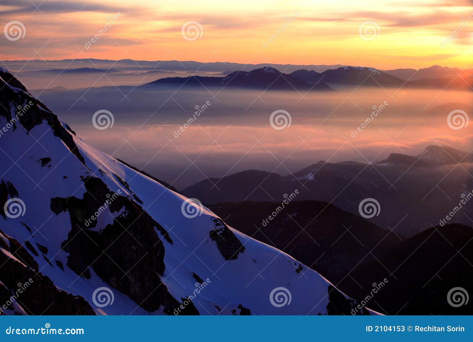Alpine sunrise stock image. Image of hiking, alpine, mountains - 2104153