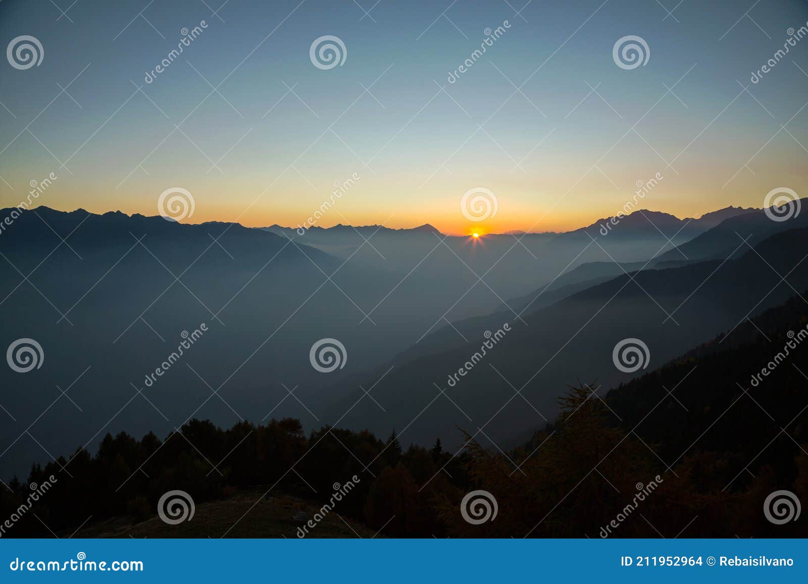Alpine sunset stock photo. Image of alpine, natural - 211952964